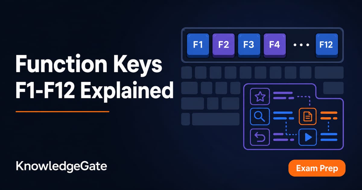 Function Keys F1-F12: Uses, Shortcuts and Exam Traps - Knowledge Gate AI